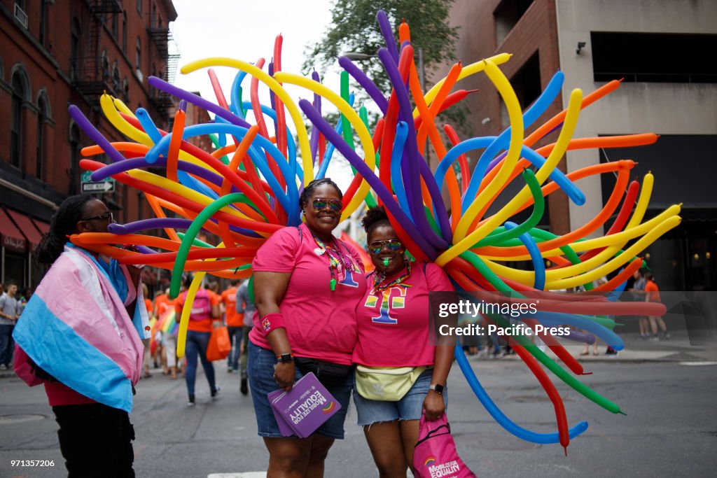 Revelers Participate In The Philadelphia Lgbt Pride Parade Through