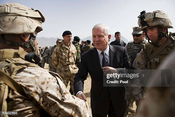 Defence Secretary Robert Gates Visits Afghanistan Photos And Premium