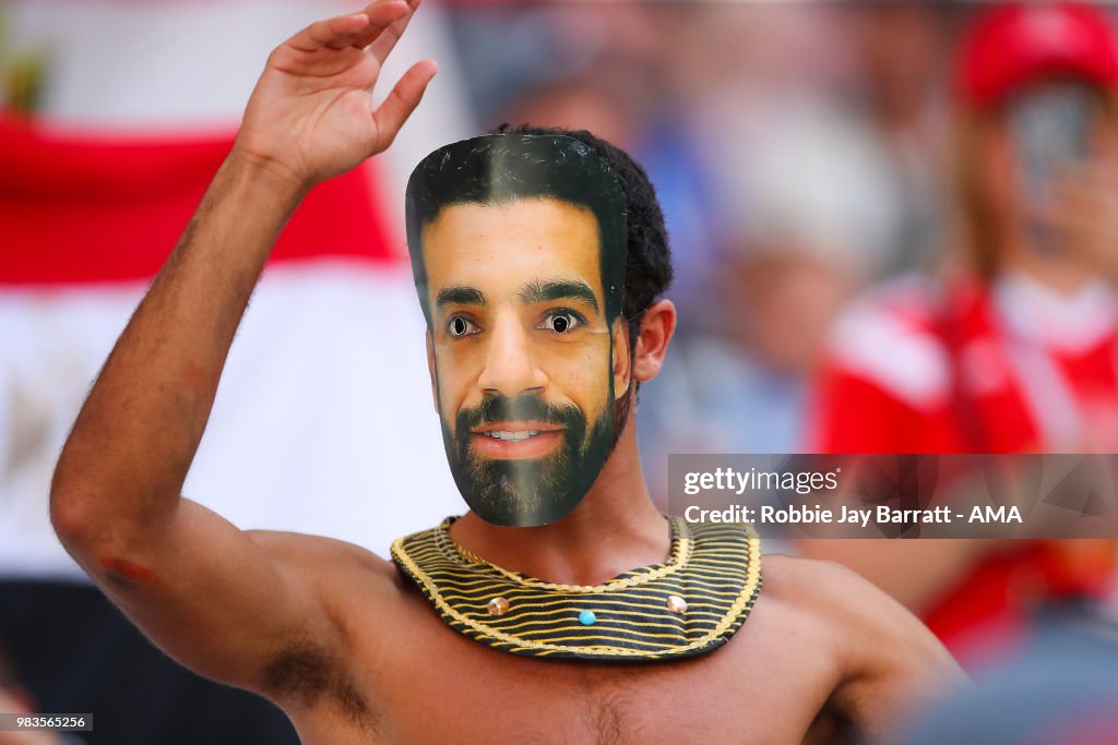 An Egypt Fan Looks On Prior To The 2018 Fifa World Cup Russia Group A