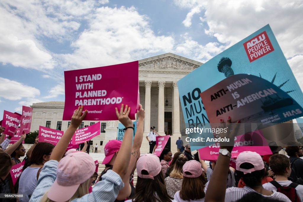People Protest The Muslim Travel Ban Outside Of The Us Supreme Court