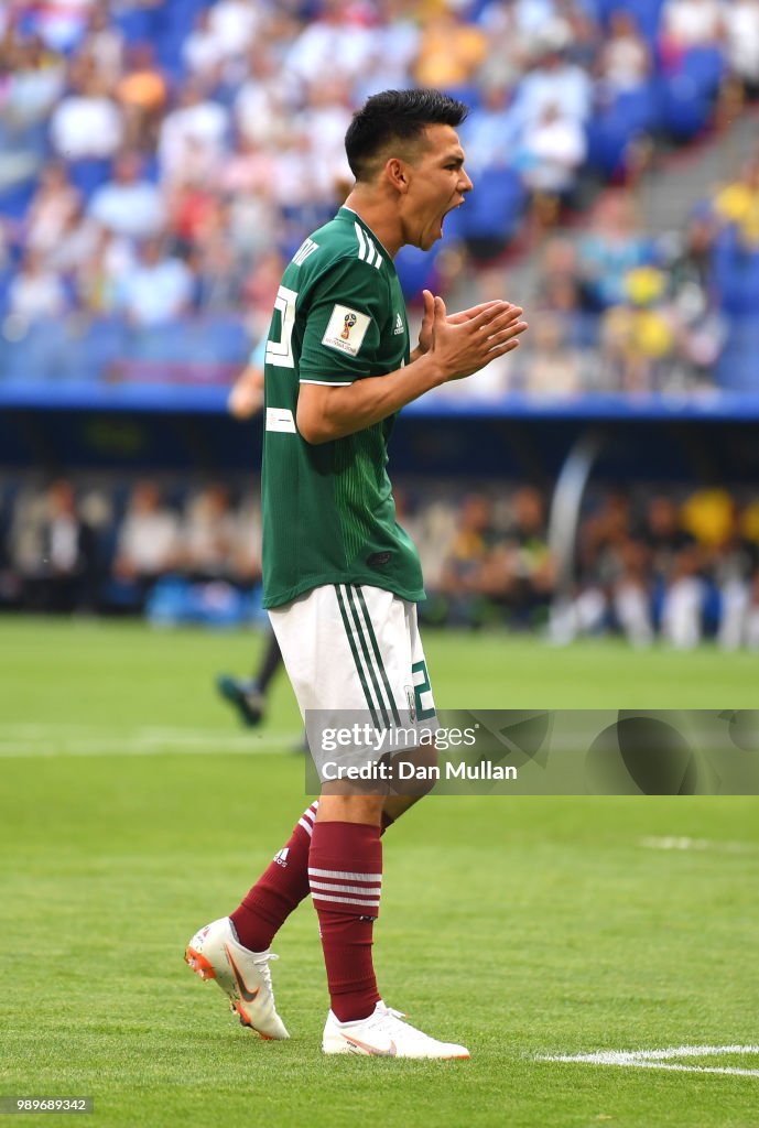 Hirving Lozano Of Mexico Reacts During The 2018 Fifa World Cup Russia