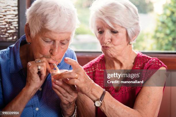 Old Lady Smoker Photos And Premium High Res Pictures Getty Images