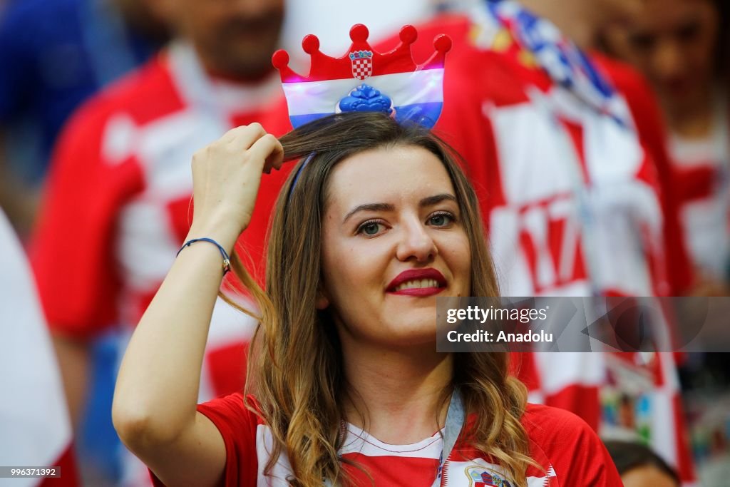 A Female Fan Of Croatia Is Seen Ahead Of The 2018 Fifa World Cup