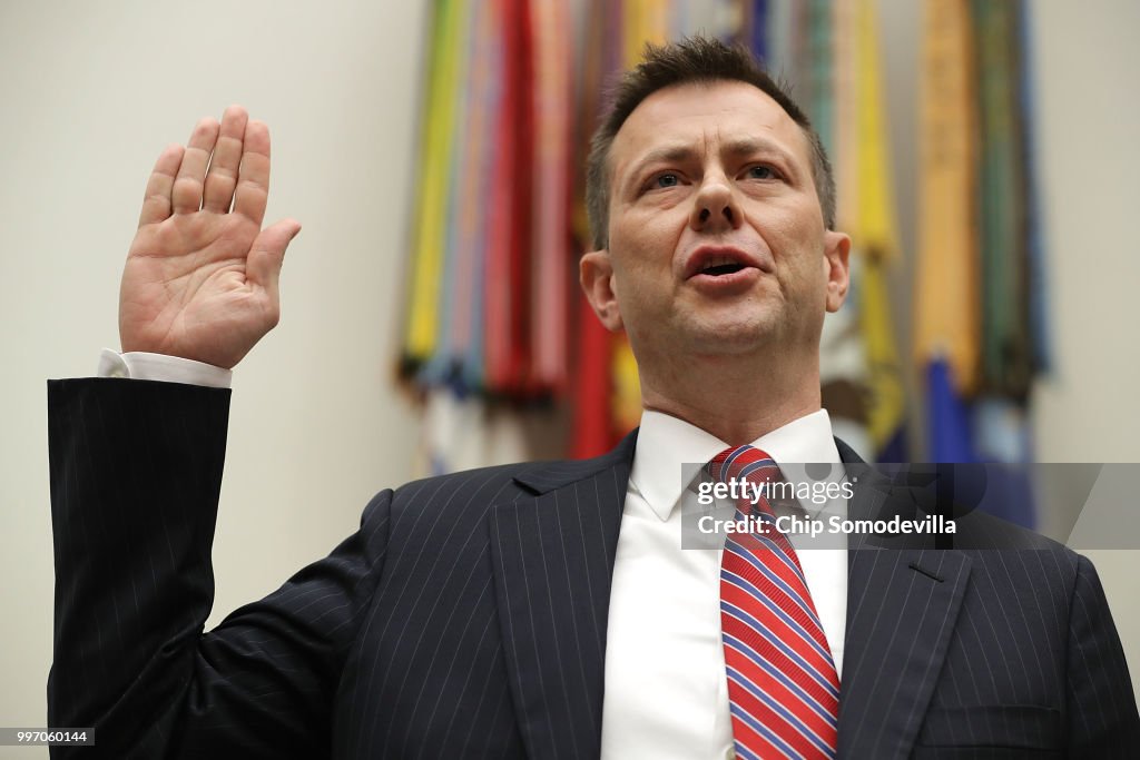 Deputy Assistant FBI Director Peter Strzok is sworn in before a joint ... Deputy Assistant FBI Director Peter Strzok is sworn in before a joint ...