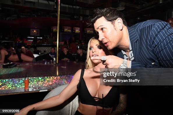 Model Jessica Weaver and producer David Brian Pearce react during ... Model Jessica Weaver and producer David Brian Pearce react during ...