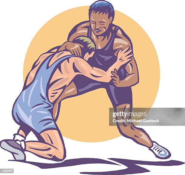 153 Mixed Wrestling Cartoon High Res Illustrations Getty Images