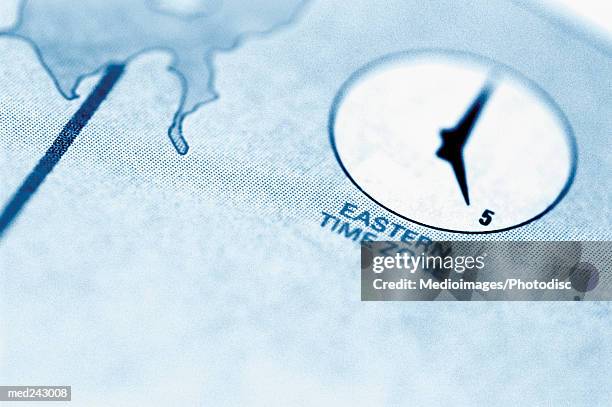 Eastern us time zone map